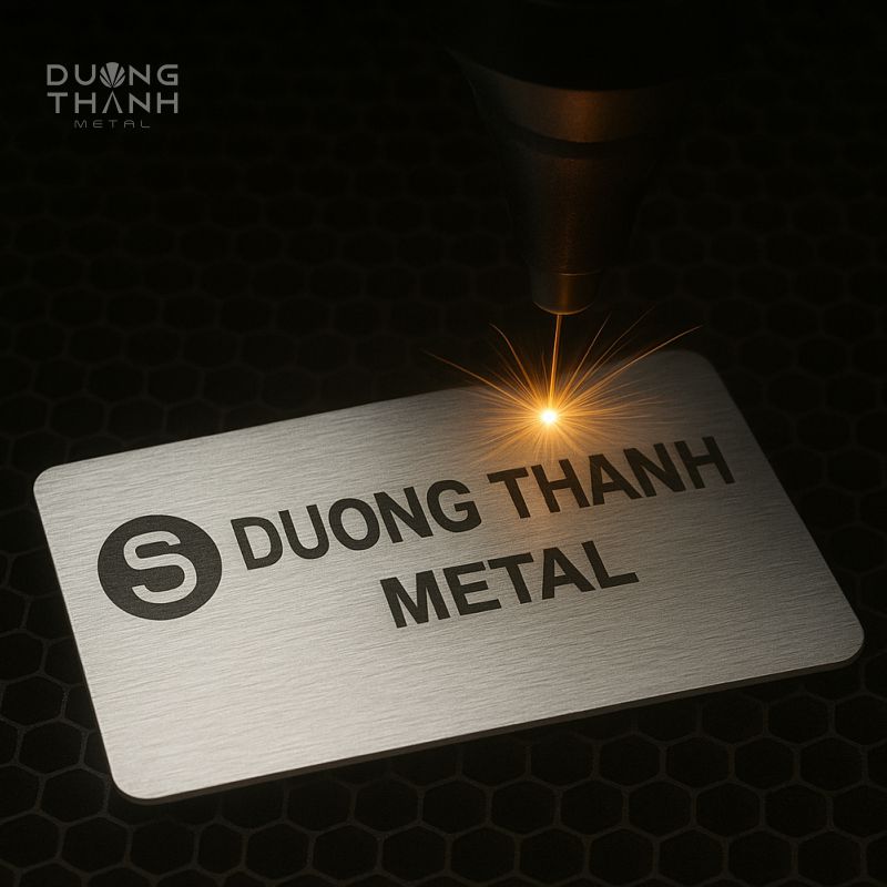 Tem nhãn inox khắc laser – Giải pháp bền đẹp, khắc sắc nét